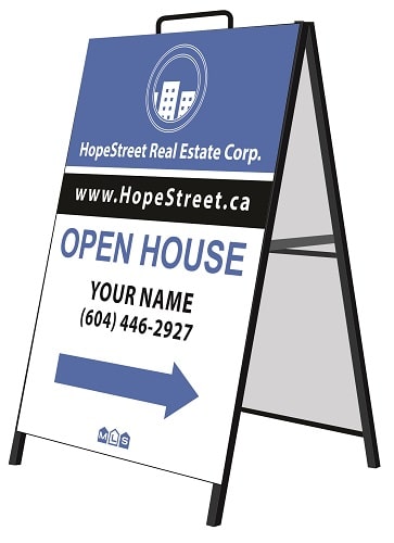 Hope Street Real Estate signs - Quarter Cheaper Signs in Vancouver