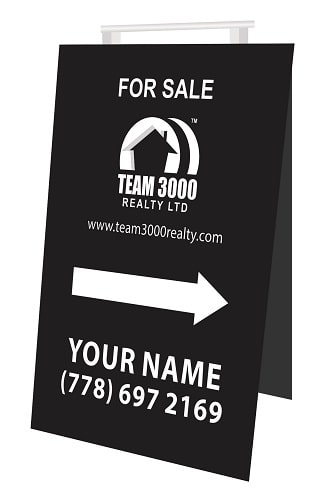 Team 3000 Realty signs - Quarter Cheaper Signs in Vancouver
